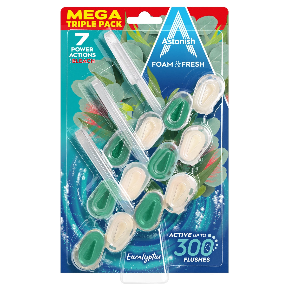 Astonish Foam and Fresh Toilet Rim Blocks Eucalyptus - 3 Pack – Lathams ...